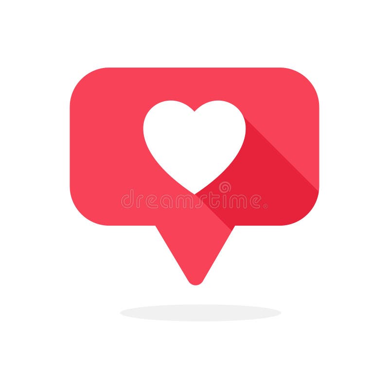 Notification Like Icon. Social Network App Logo. Vector Illustration ...