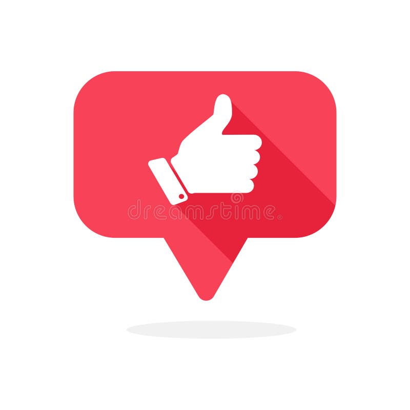 Notification Like Icon. Social Network App Logo. Vector Illustration ...