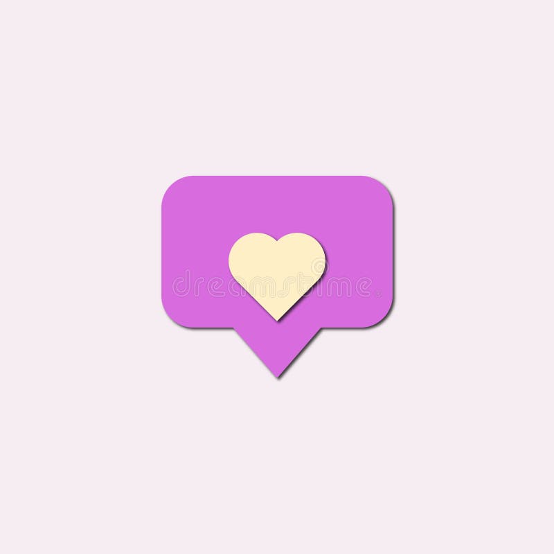 Notification Like Icon. Social Network App Icon. Vector Illustration ...