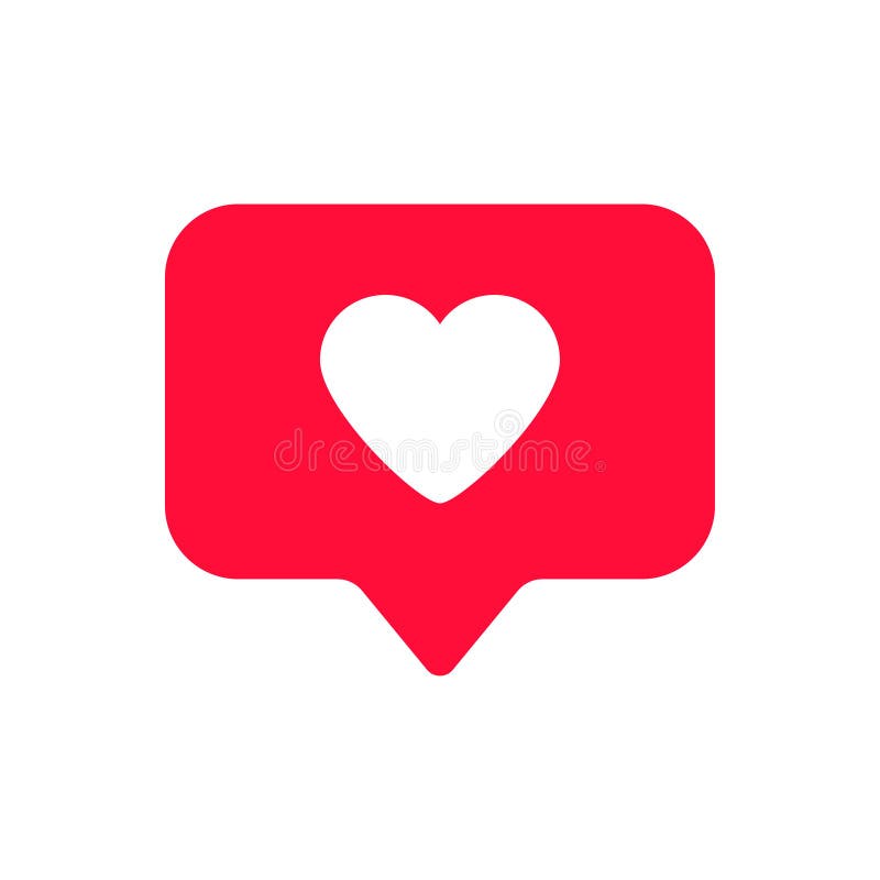 Notification Like Icon. Social Network App Icon Stock Vector ...