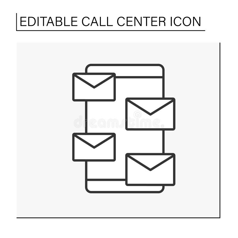 Notification line icon stock vector. Illustration of pointer - 244892224
