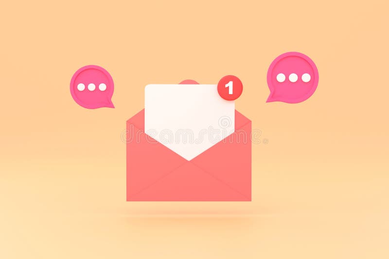 Notification Message Document Icon Bubble Symbol with Social ...