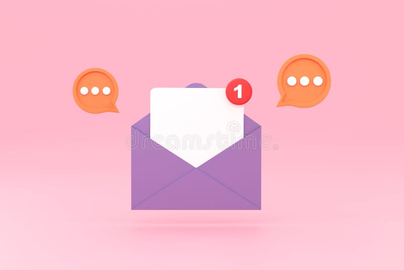 Notification Message Document Icon Bubble Symbol with Social ...