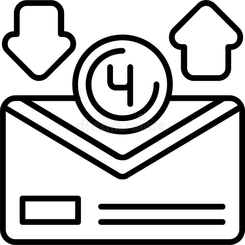 Notification Outline Vector Icon Stock Vector - Illustration of alerts ...