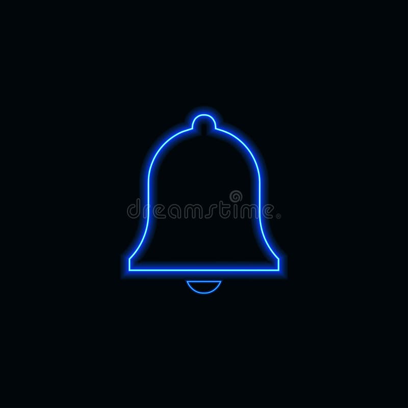 Notification Neon Blue Icon Suitable for Website and UI Material ...