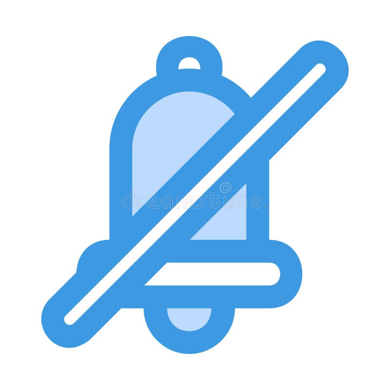 Notification Off Icon in Blue Style for Any Projects Stock Vector ...