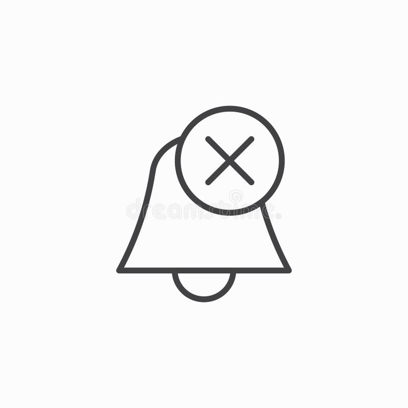 Notification Off Vector Icon Set Stock Vector - Illustration of button ...