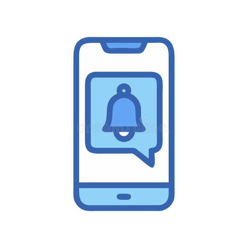 Notification on Phone Icon for Alerts Stock Vector - Illustration of ...