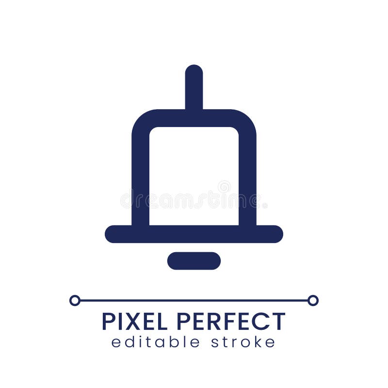 Notification Pixel Perfect Linear Ui Icon Stock Vector - Illustration ...