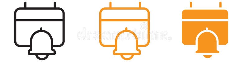 Notification Reminder Icon Set Alert Illustrations for Apps and ...