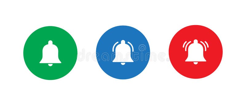 Ringing Bell Button Icon Vector in Minimalist Style Stock Vector ...