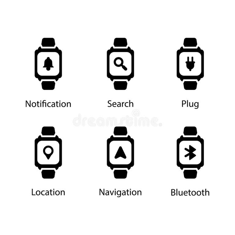 Notification, Search, Plug, Location, Navigation, Bluetooth, Icon Stock ...