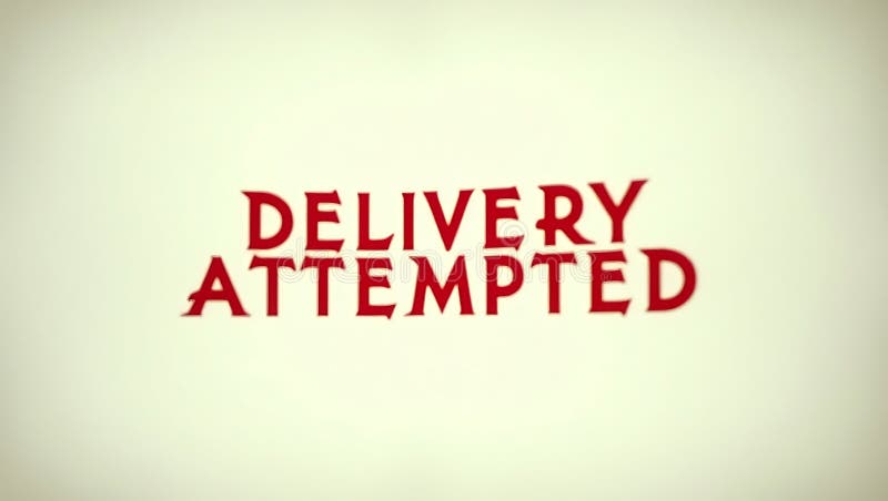 Delivery Attempt Notification with Playful Typography on a Light ...