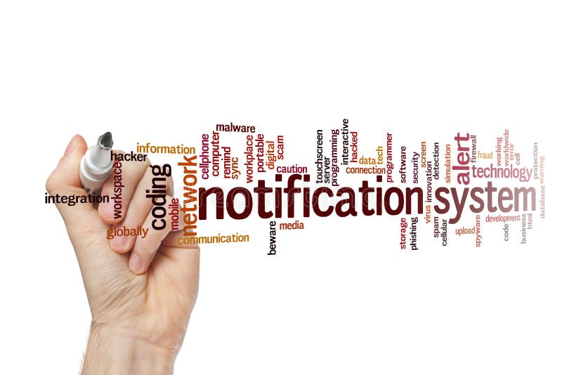 Notification System Word Cloud Concept Stock Illustration ...