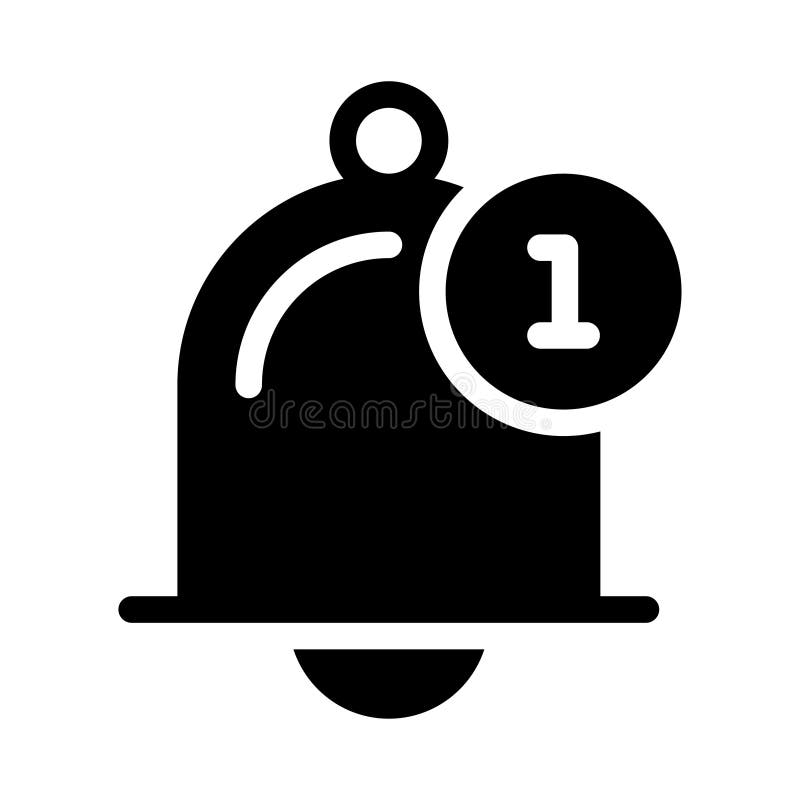 Notification Vector Glyph Flat Icon Stock Illustration - Illustration ...