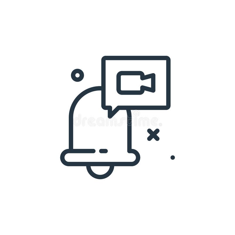 Notification Vector Icon Isolated on White Background. Outline, Thin ...