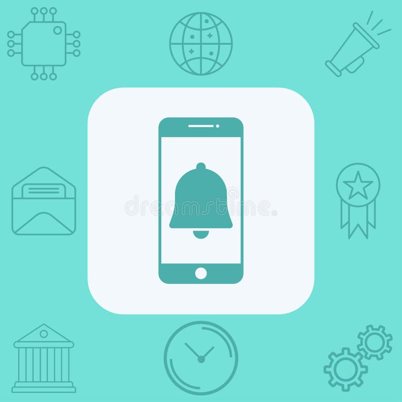 Notification Vector Icon Sign Symbol Stock Vector - Illustration of ...