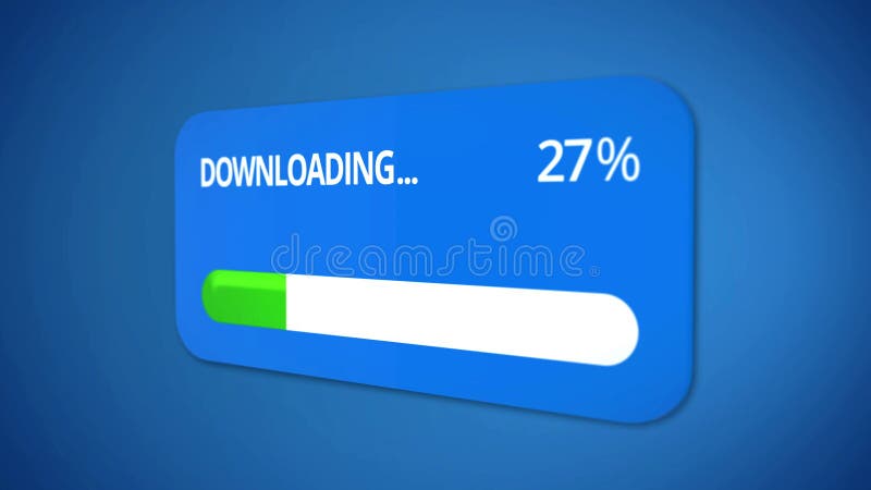 Dialog Window, Start of Downloading, Status Bar Shows Process, Slow ...
