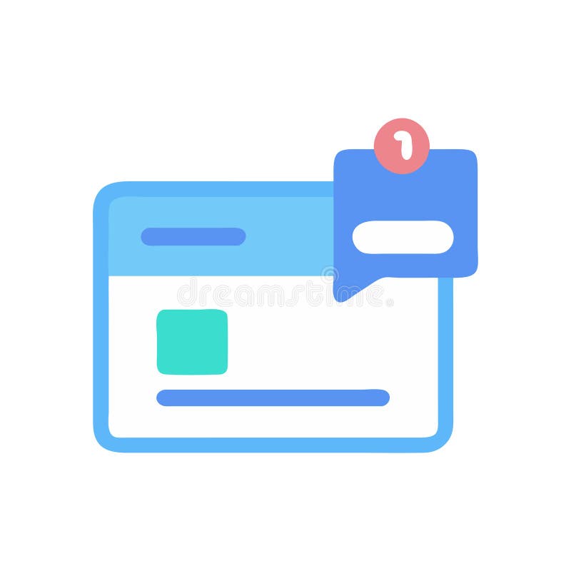 Notifications Box Icon for Alerts Stock Vector - Illustration of ...