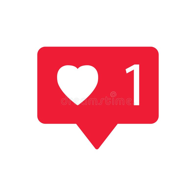 Notifications Icon. Like Icon Vector. Social Media Like Vector Icon ...
