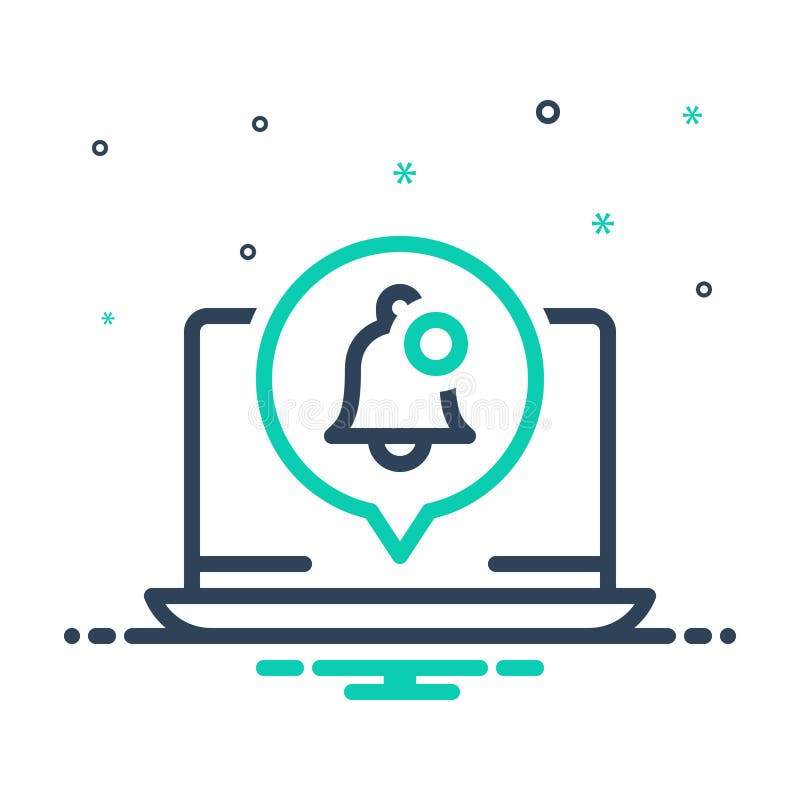 Mix Icon for Notifications, Reportage and Bell Stock Vector ...