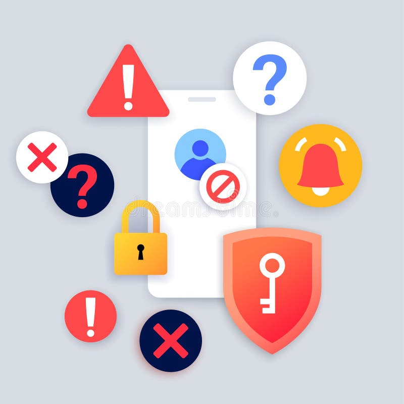 Notifications on Smartphone Stock Vector - Illustration of mobile ...