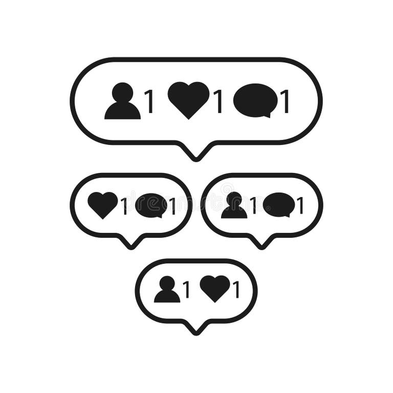 Notify Icon Set Template Vector. Notification Icon Vector Stock ...