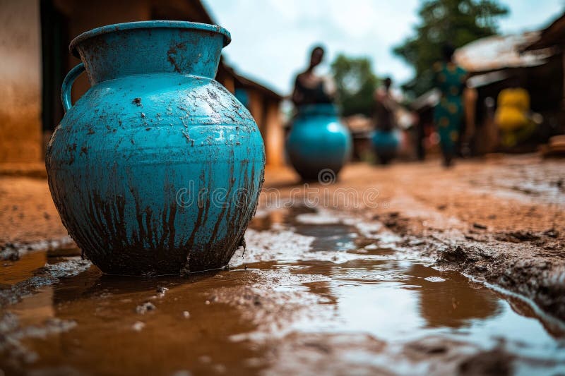 The Notion of Inadequate Water Supply in Developing Nations Stock Photo ...