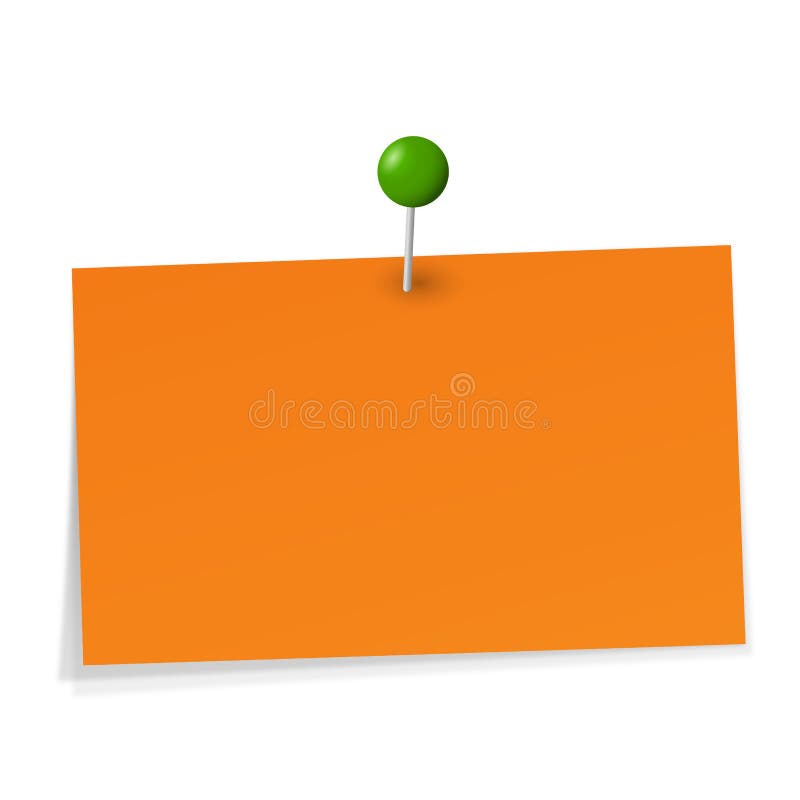 Kleine Notiz mit Pin vektor abbildung. Illustration von meldung - 49225394