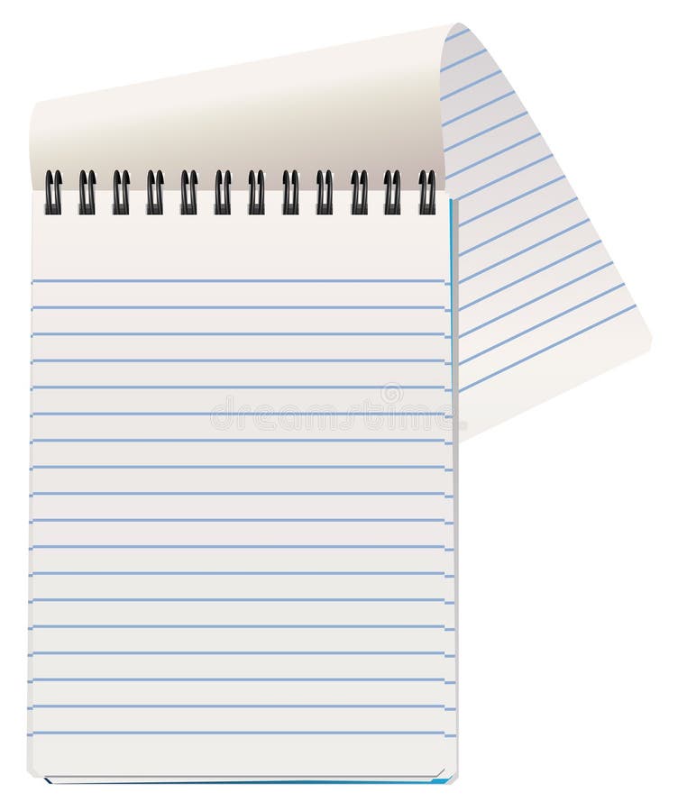 Notizblock im Gelb vektor abbildung. Illustration von notizblock - 9978370