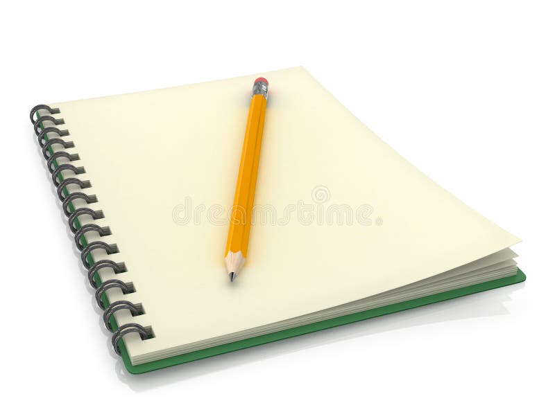 Roter Notizblock Und Roter Stift, Stock Abbildung - Illustration von ...