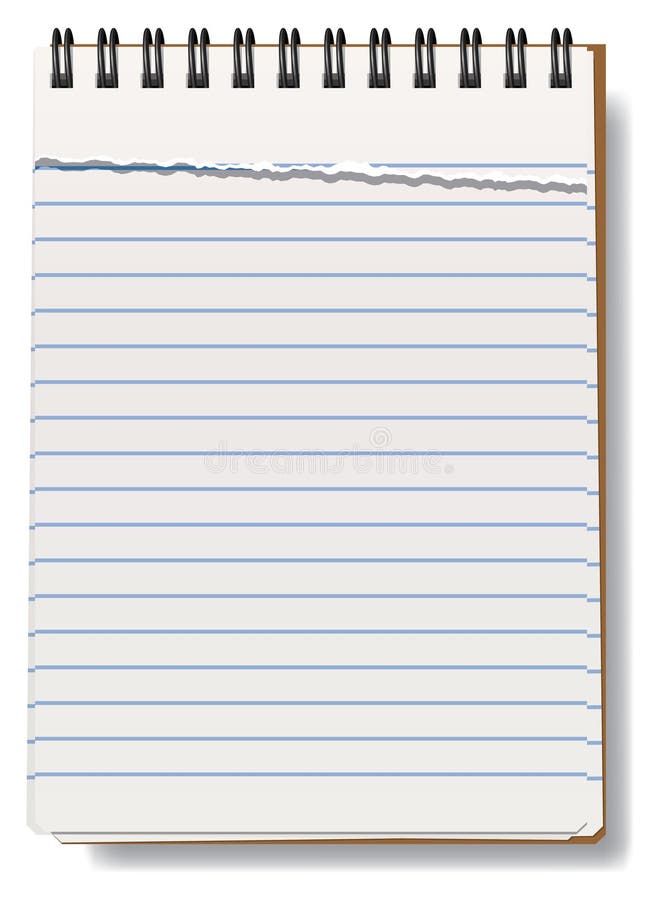 Notizblock Mit Heftigem Blatt Vektor Abbildung - Illustration von ...