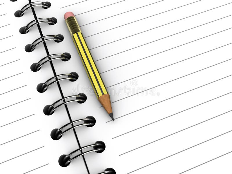 Notizbuch stock abbildung. Illustration von notizbuch - 5407609