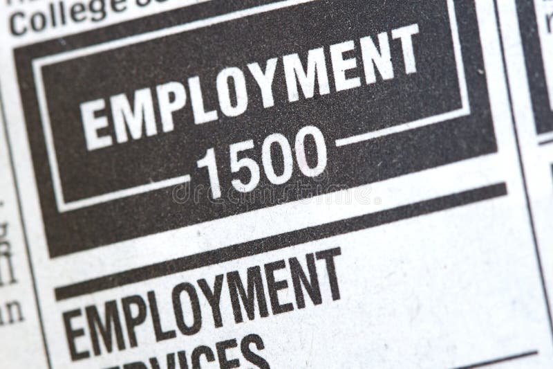 Notizie di disoccupazione fotografia stock. Immagine di operai - 10026878