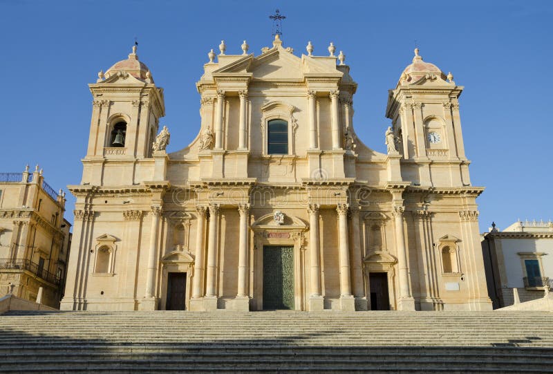 Noto Cathedral stock image. Image of church, masterpiece - 27191997
