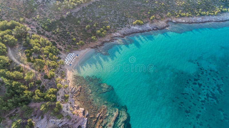 Notos Beach. Thassos Island, Greece Stock Photo - Image of beauty ...