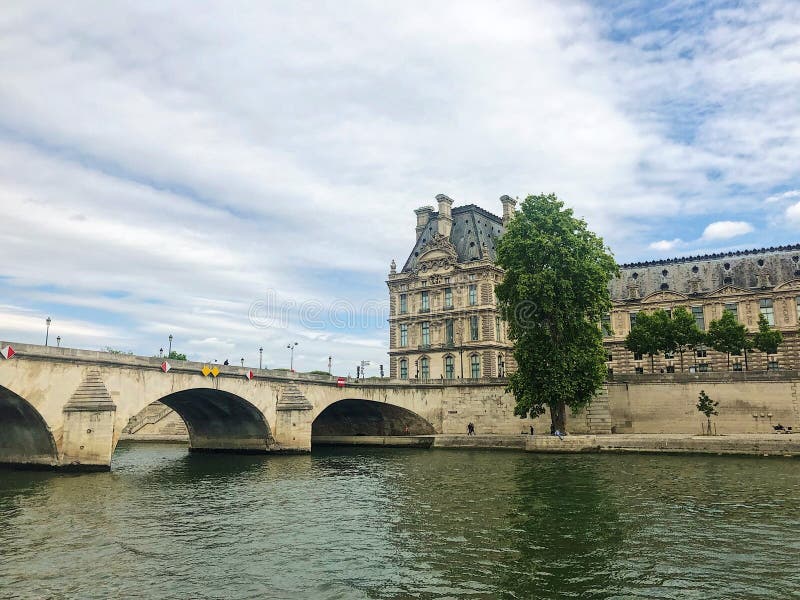 Notre dame bridge stock image. Image of notre, fortification - 225390531