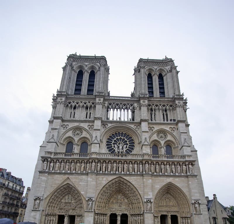 Notre Dame cathedral stock photo. Image of bricks, cross - 12725132