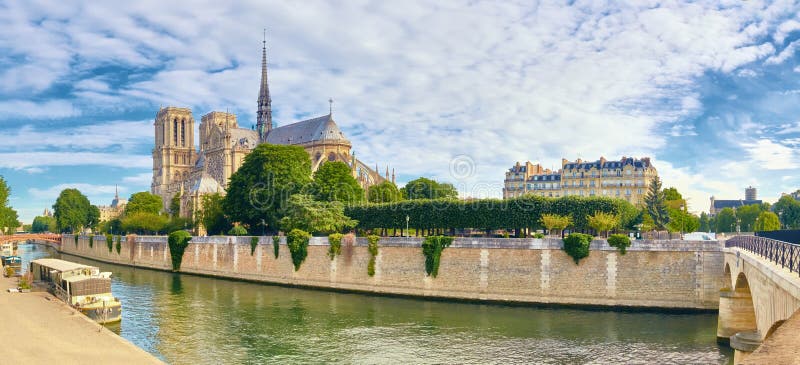 Notre Dame Cathedral in Paris in Spring Stock Image - Image of famous ...
