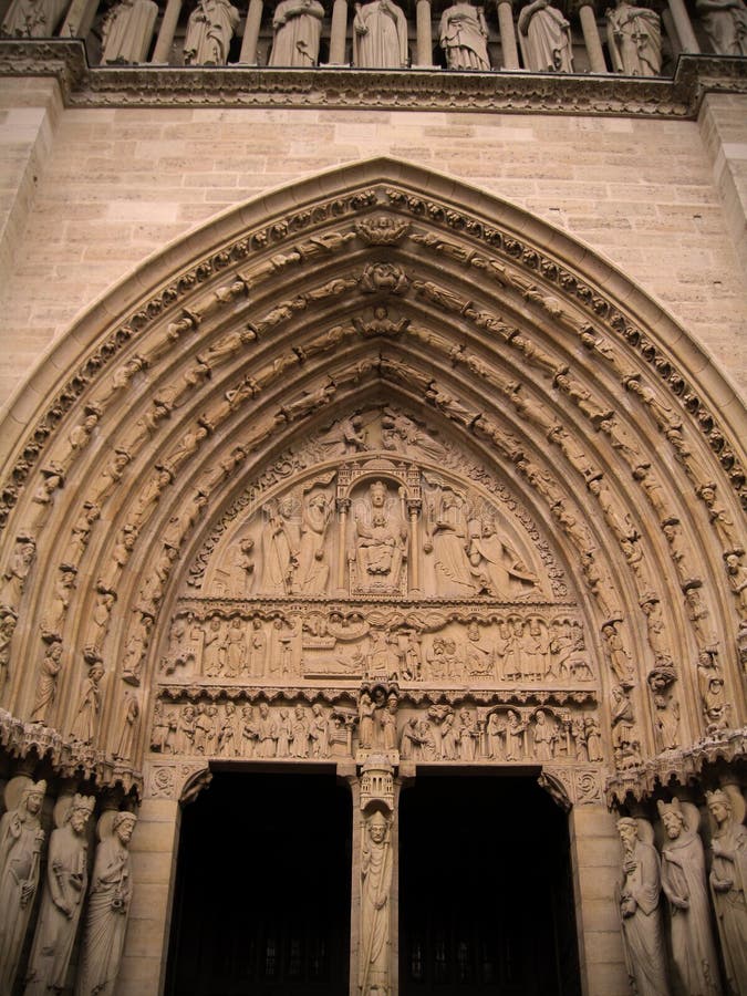 Notre Dame de Paris stock photo. Image of cathedral, carvings - 32685906