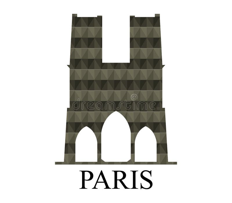 Notre Dame Icon Illustrated Stock Illustrations – 6 Notre Dame Icon ...