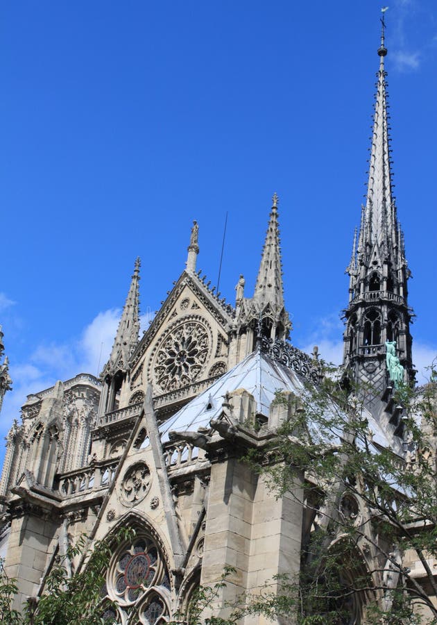 Notre Dame stock photo. Image of gardens, paris, backyard - 43487630