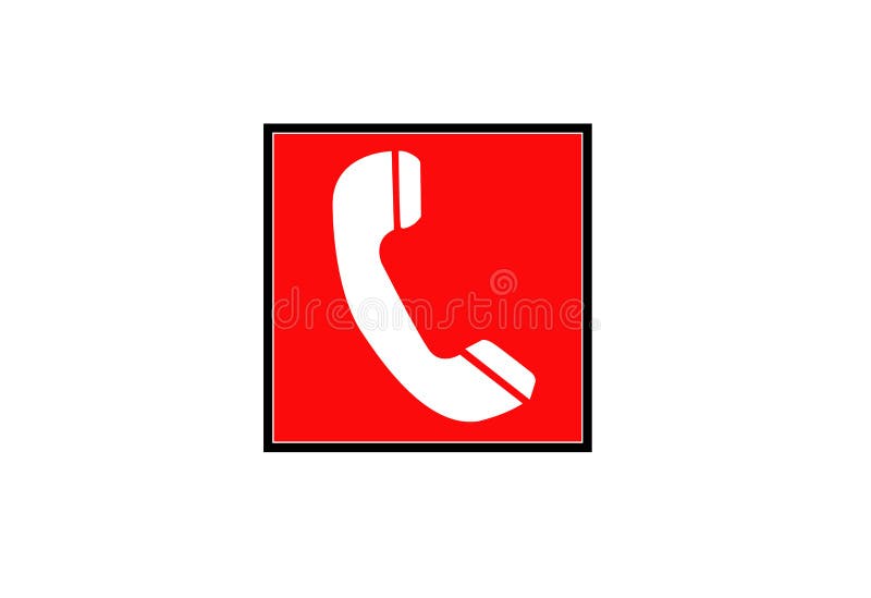 Notruftelefon-Symbol-Zeichen, Vektor-Illustration, Lokalisiert Auf Wei ...