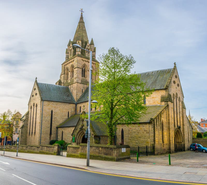 Nottingham Cathedral in England Stock Photo - Image of church, facade ...