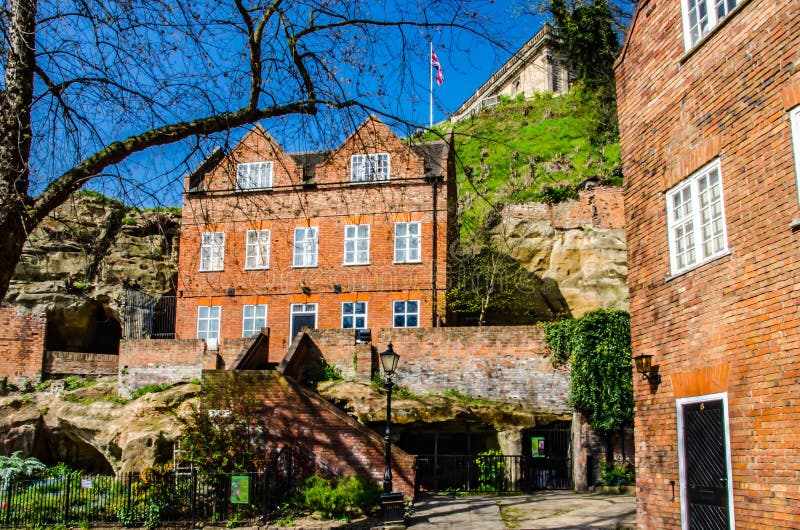 Nottingham Caves and Building. Nottingham United Kingdom Stock Image ...