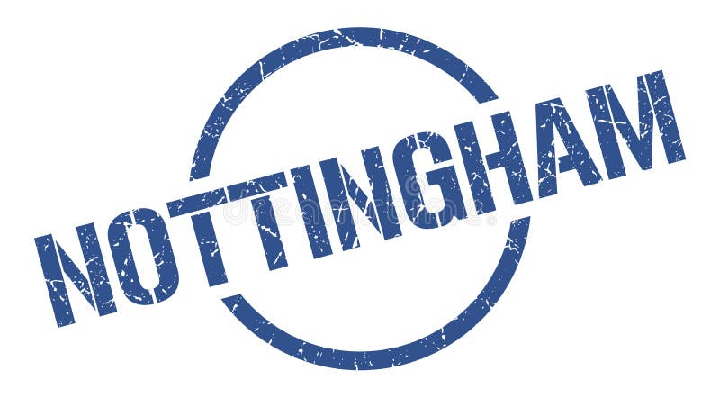 Nottingham Stamp. Nottingham Grunge Round Isolated Sign Stock Vector ...