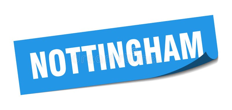 Nottingham Sticker. Nottingham Square Peeler Sign Stock Vector ...