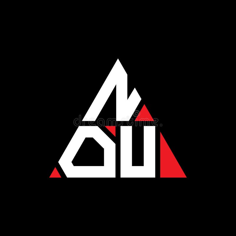 NOU Triangle Letter Logo Design with Triangle Shape. NOU Triangle Logo ...