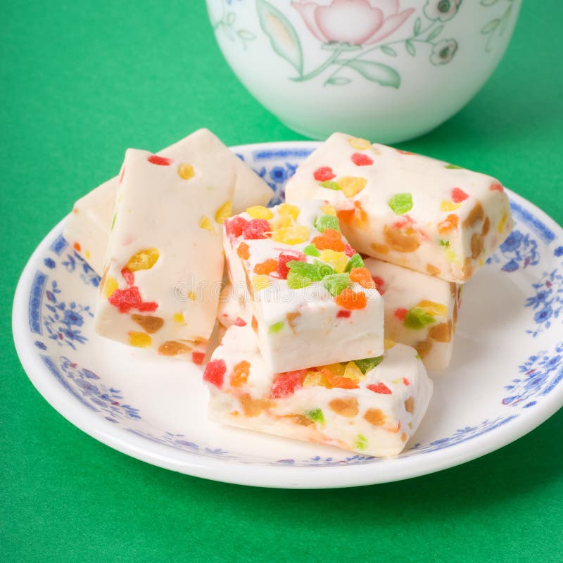 Nougat stock photo. Image of nougat, honey, dessert, green - 13485502