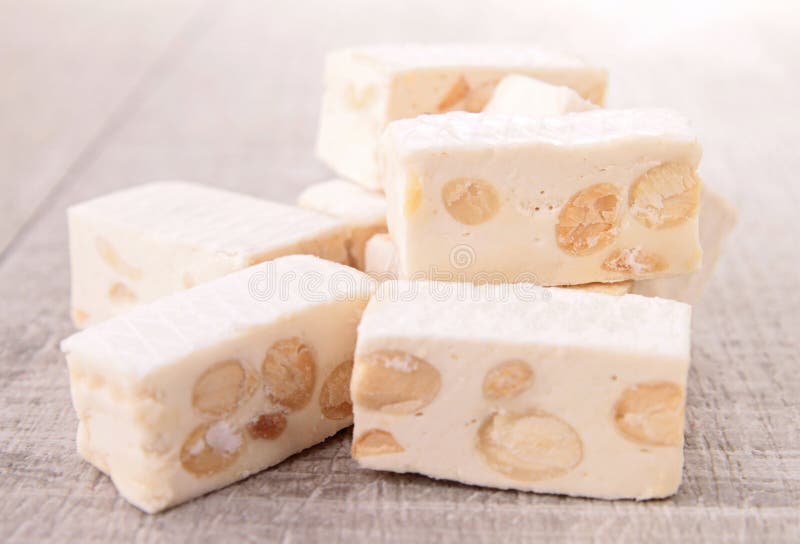Soft Nougat on a Pile stock image. Image of confection - 5347413